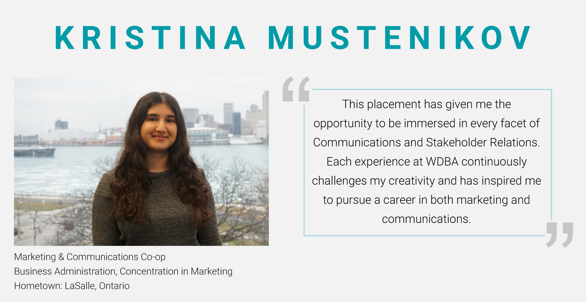 People Profile - Kristina Mustenikov | Gordie Howe International Bridge