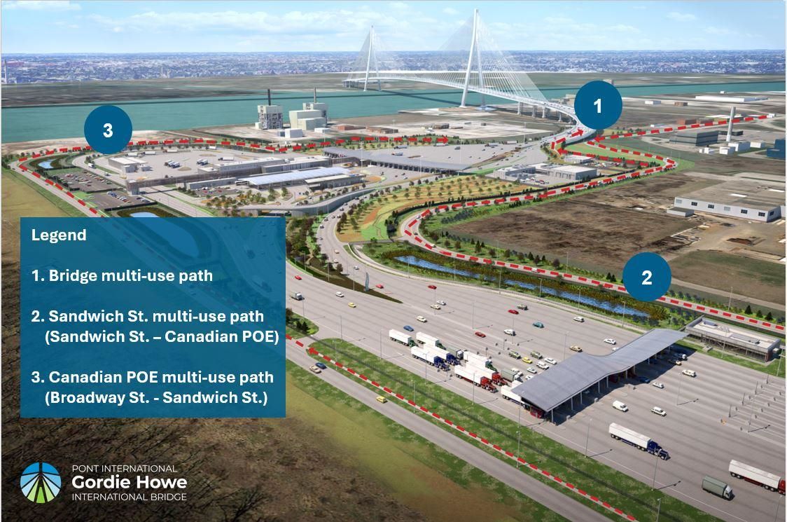 Multi-Use Path | Gordie Howe International Bridge